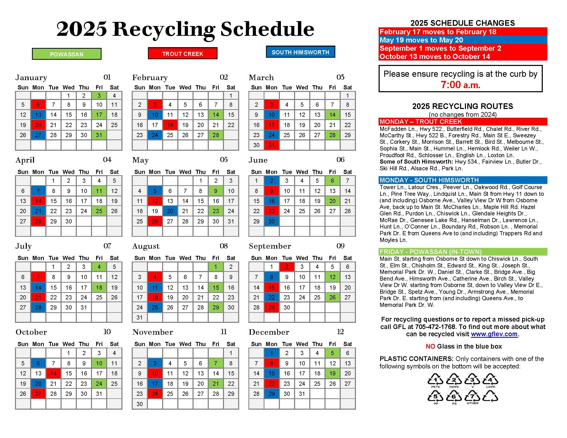 2025 Waste Collection Schedule